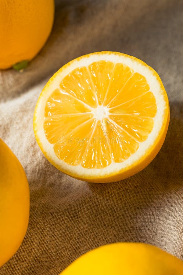 Raw Yellow Organic Meyer Lemons Stock Photo - Image of juice, detox ...