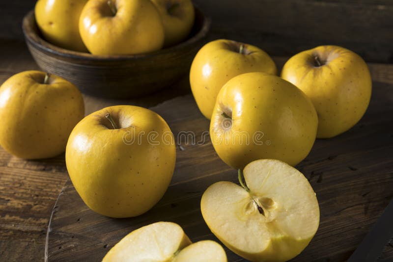 Raw Yellow Organic Opal Apples Stock Image - Image of juicy, healthy ...