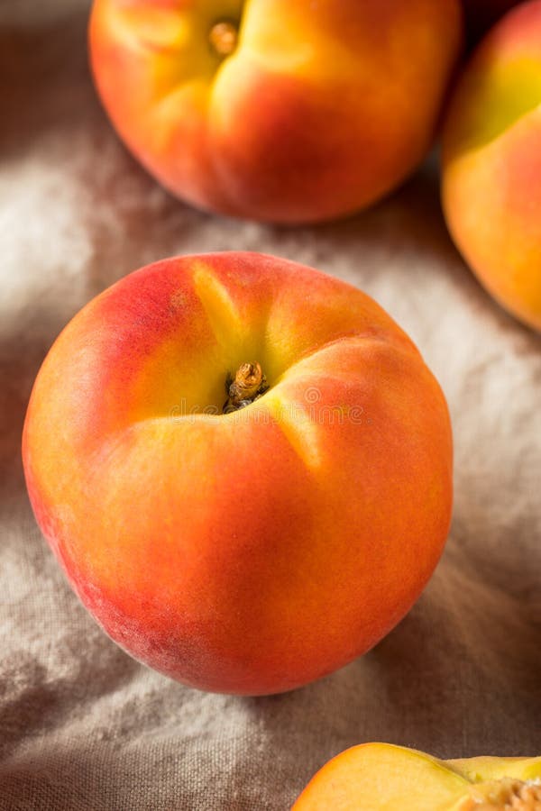 Raw Yellow Organic Peaches stock photo. Image of diet - 155239892