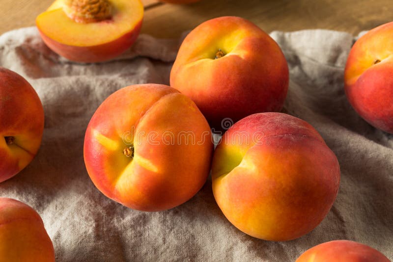 Raw Yellow Organic Peaches stock photo. Image of peaches - 155240424