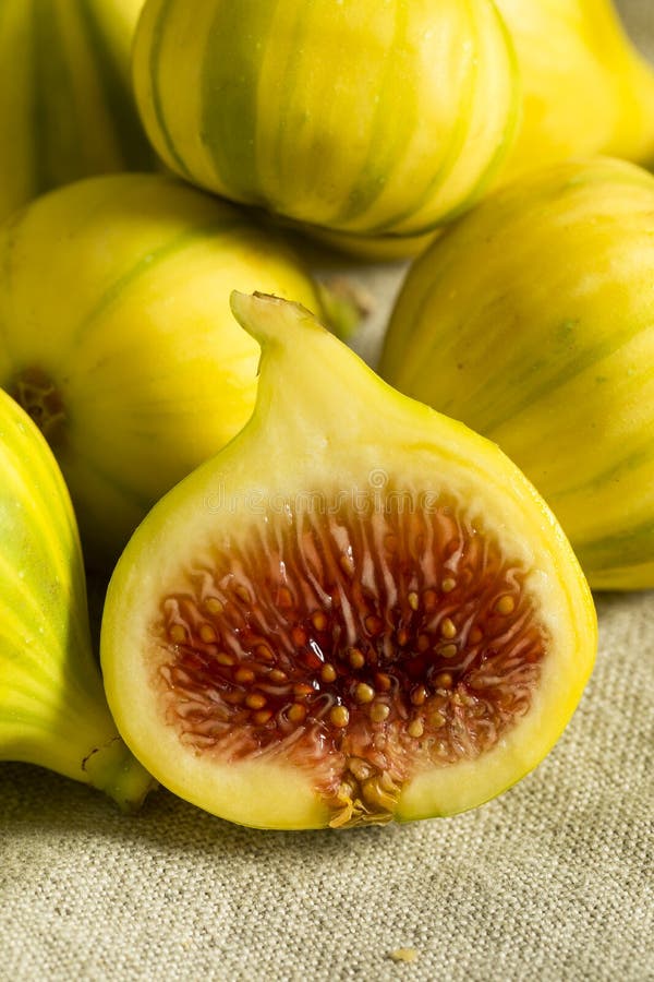 Raw Yellow Organic Tiger Figs Stock Image - Image of snack, fruit: 98644549