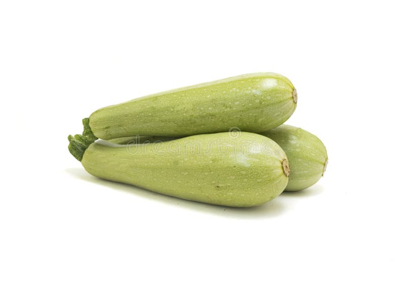 Raw Zucchini Isolated on White Stock Image - Image of summer, spotty ...