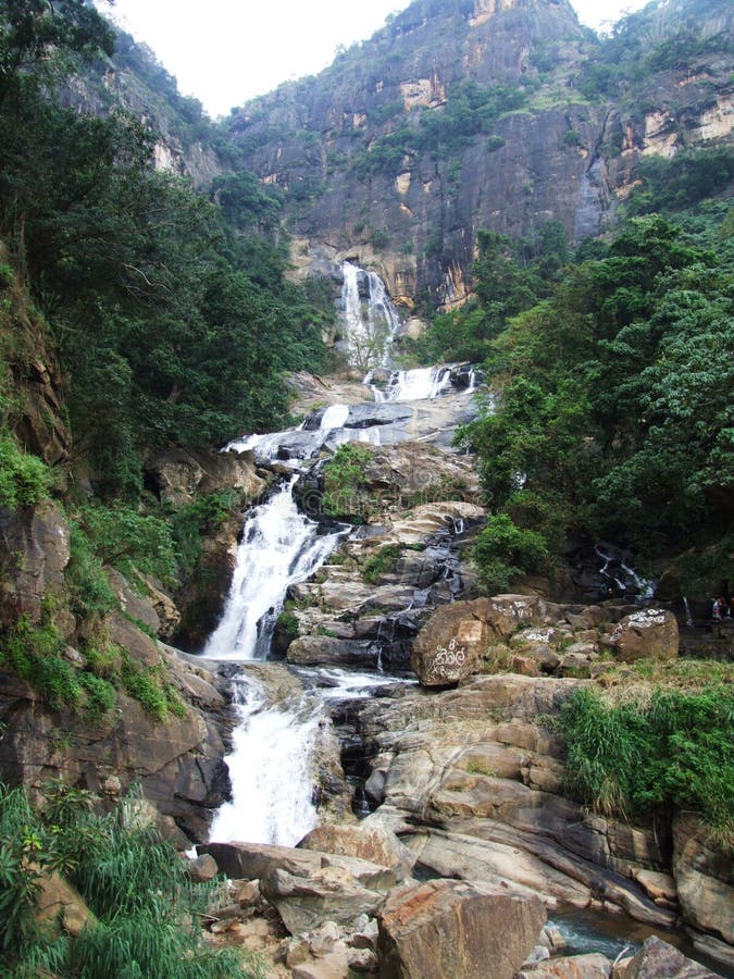 Rawana Ella falls stock image. Image of high, lanka, trees - 53912021