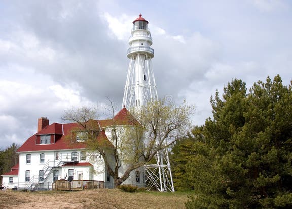Rawley Point Lighthouse stock photo. Image of coast, tallest - 8790632