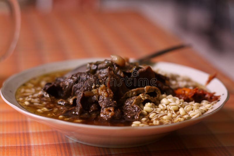 A Plate of Rawon stock image. Image of food, dark, dish - 248181789