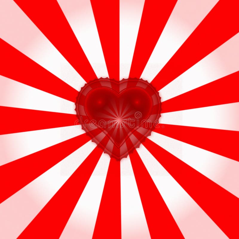 Ray Background with Heart in the Middle Stock Illustration ...
