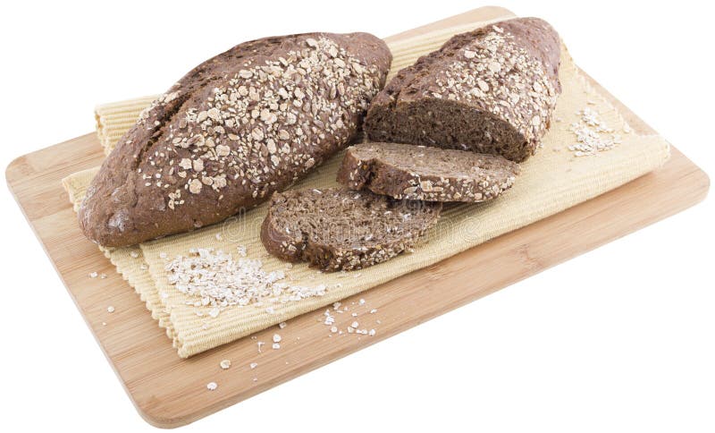Ray bread on wooden plank stock image. Image of portion - 66077801