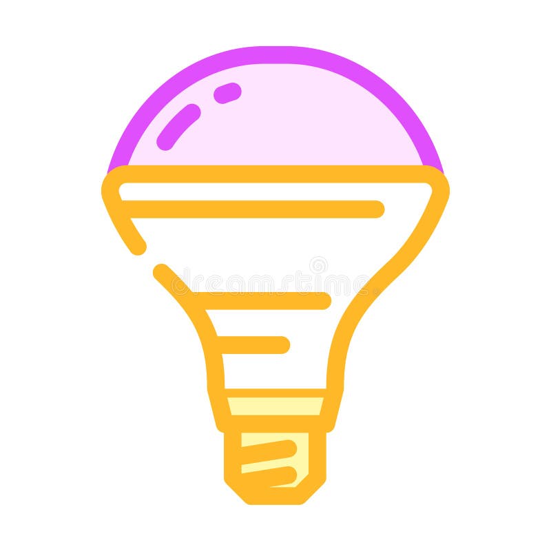 Ray Glow Light Bulb Color Icon Vector Illustration Stock Vector ...