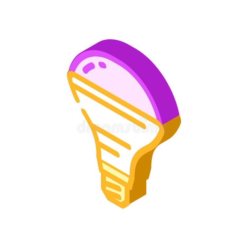 Ray Glow Light Bulb Isometric Icon Vector Illustration Stock Vector ...