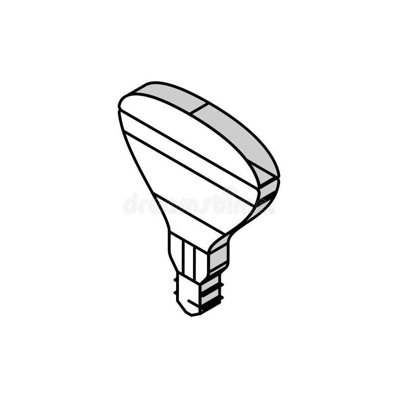 Ray Glow Light Bulb Isometric Icon Vector Illustration Stock Vector ...
