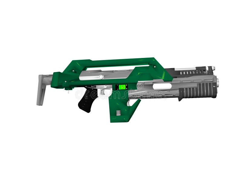 Fiction weapon stock illustration. Illustration of automatic - 53781300