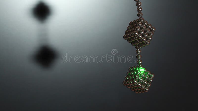 Ray of Laser Light on Cube Compound of Magnet Stock Footage - Video of ...