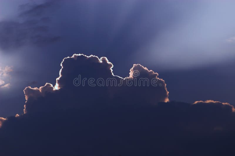 Ray of Light on Top of Hill Stock Image - Image of blue, illuminate ...