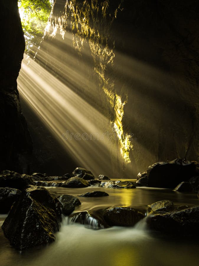 Ray of Light in Curug Ibun Pelangi Majalengka Stock Photo - Image of ...