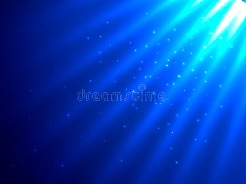 Ray of Light in Deep Blue Water. Vector Illustration. Stock Vector ...