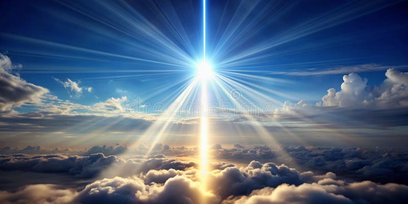 Ray of Light Descending from the Heaven AI-Created Content Stock ...