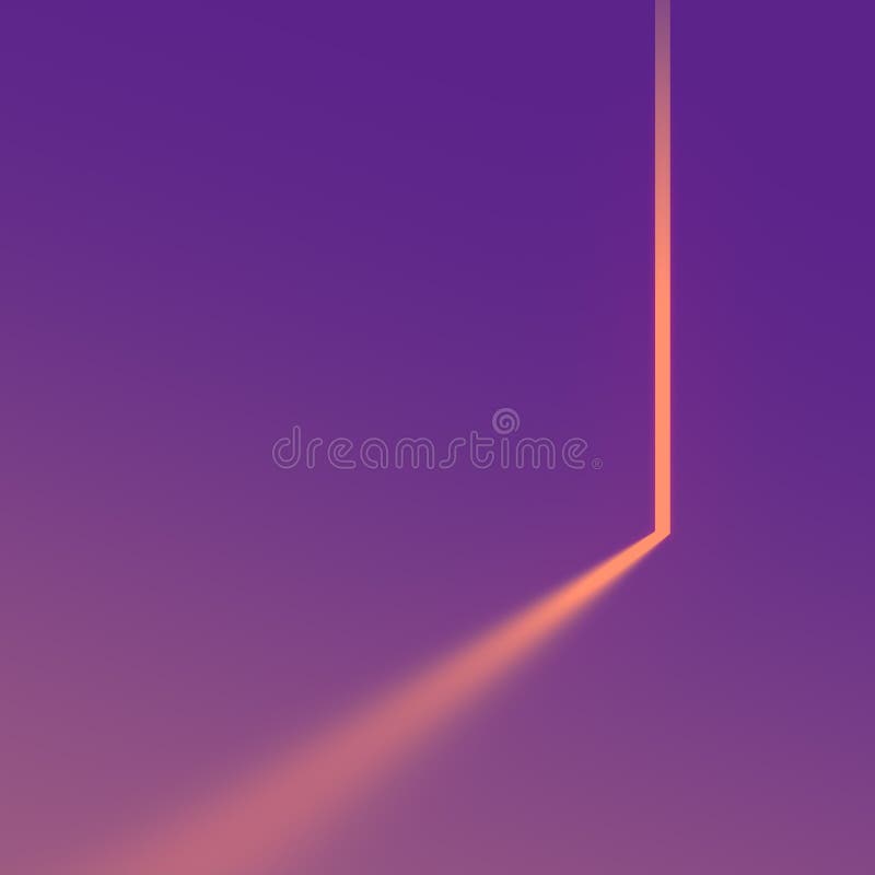 Ray of Light Falling on Surface through Opened Door. Bright Abstract ...