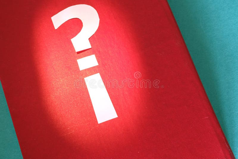 A Ray of Light Illuminates the Subject and an Exclamation Mark on a Red ...