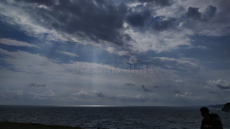 Ray of Light in Klayar Beach Stock Photo - Image of wind, sunset: 225031822