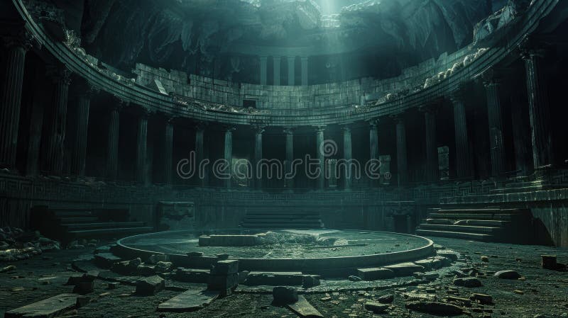 A Ray of Light Pierces through the Crumbling Ceiling of an Ancient ...