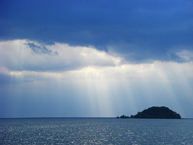 Ray of light in the sea stock image. Image of blue, landscape - 237302531