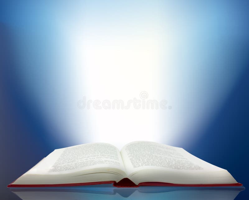 Ray of Light Shining from a Book Stock Photo - Image of open, highlight ...
