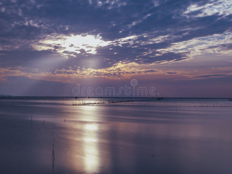Ray Light of the Sun from the Cloud Stock Image - Image of soft ...