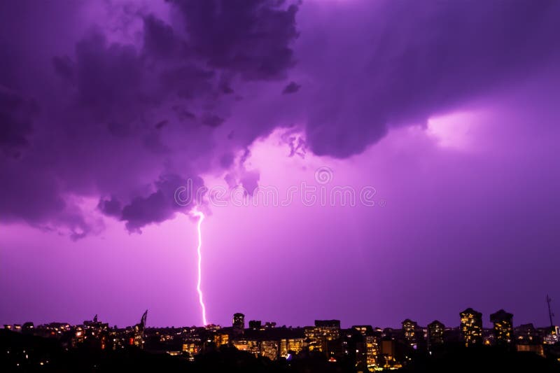 Ray. Lightning Storm. Lightning Bolt Storm. Fork Lightning Striking ...