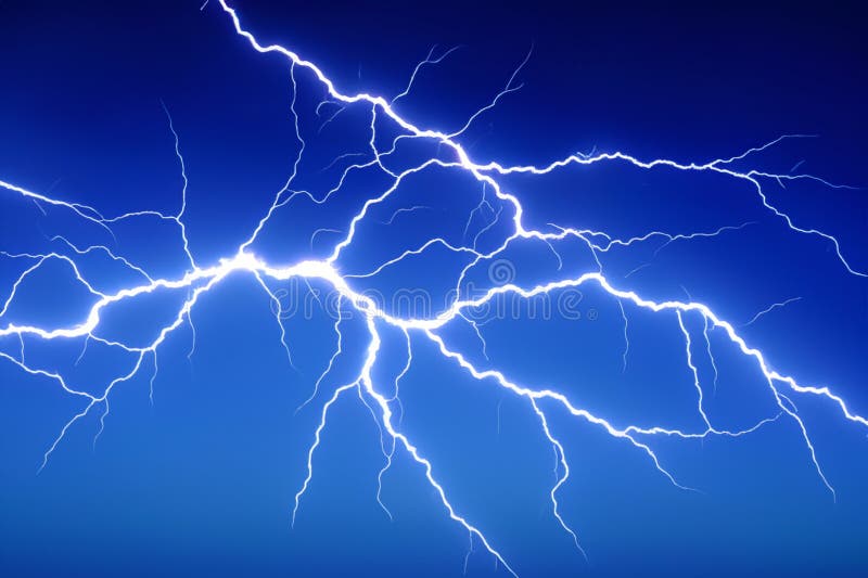 Ray. Lightning Storm. Lightning Bolt Storm. Fork Lightning Striking ...