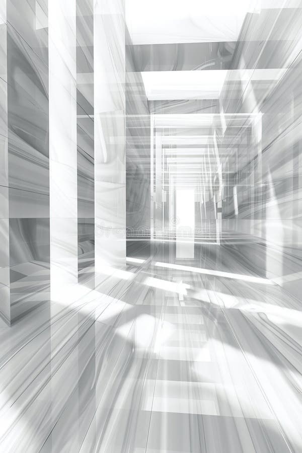 Ray Lights White and Grey Exposition Background. Vertical Stock ...