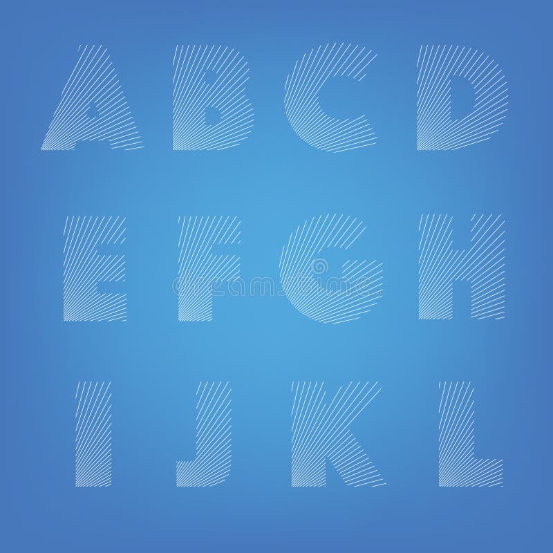 Ray lines alphabet stock vector. Illustration of design - 64909164