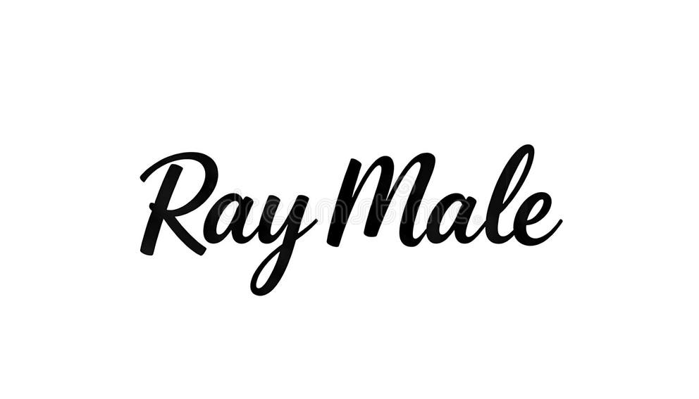 Ray Male Stylish Cursive Script Name Logo Design Stock Image - Image of ...