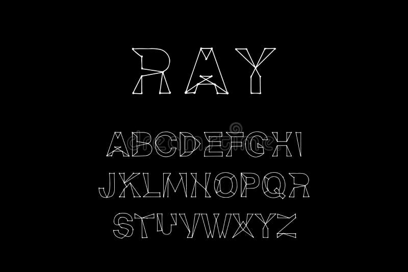 Ray Modern Hand Drawn Vector Illustration in Cartoon Style Black White ...