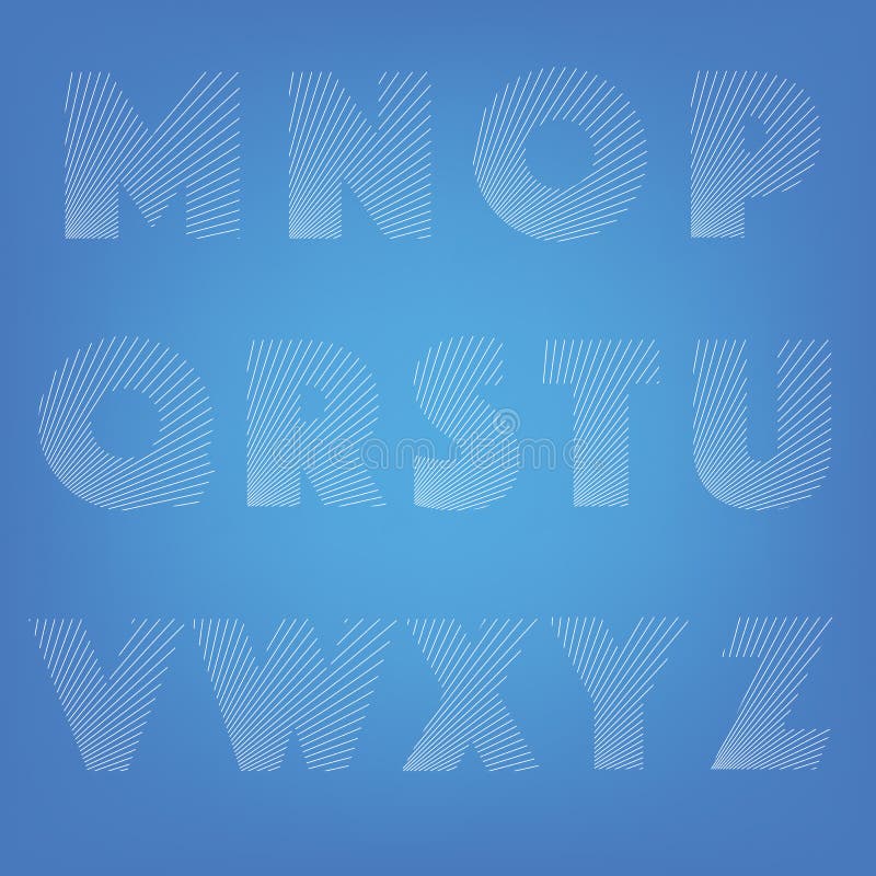 Ray zeichnet Alphabet vektor abbildung. Illustration von strahl - 64909226