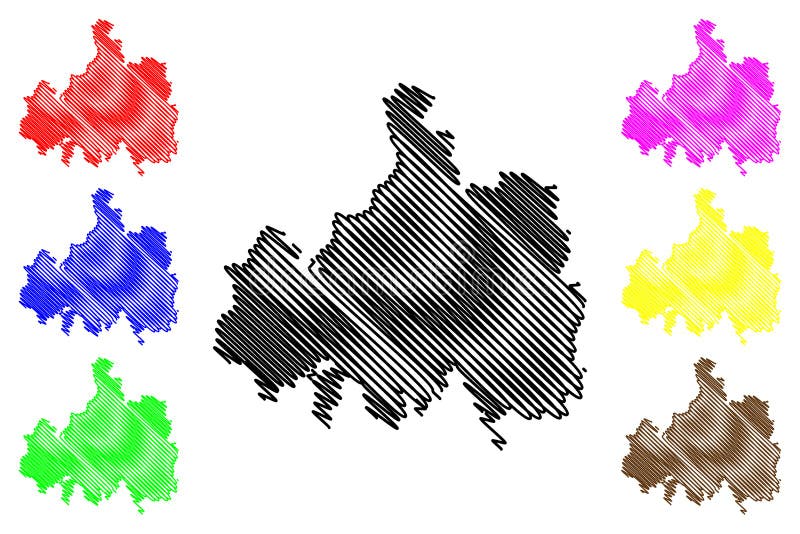 Rayagada District Odisha State, Republic of India Map Vector ...