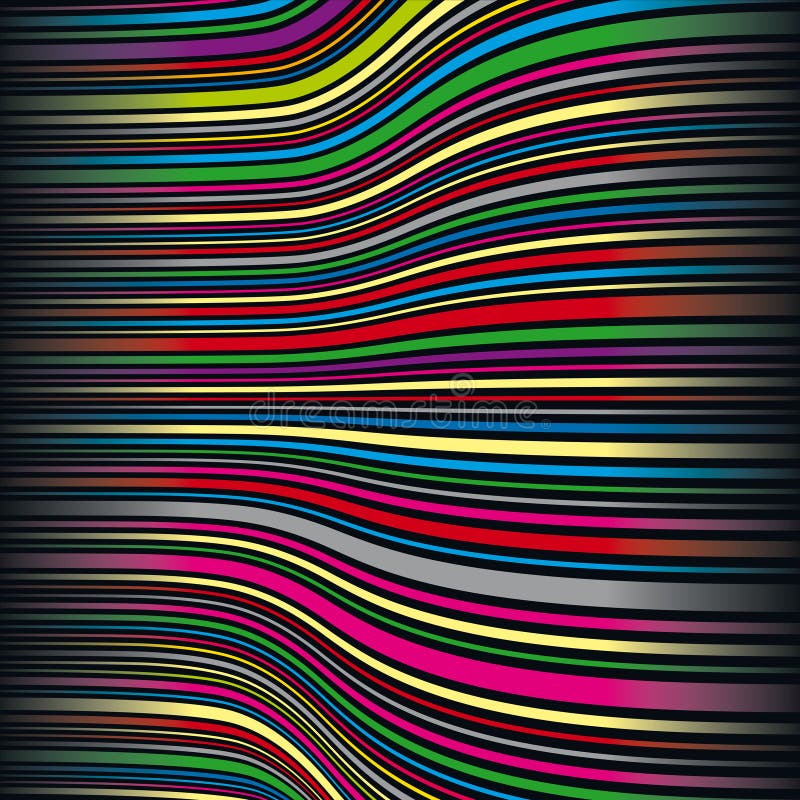 Rayas onduladas del color ilustración del vector. Ilustración de gris ...