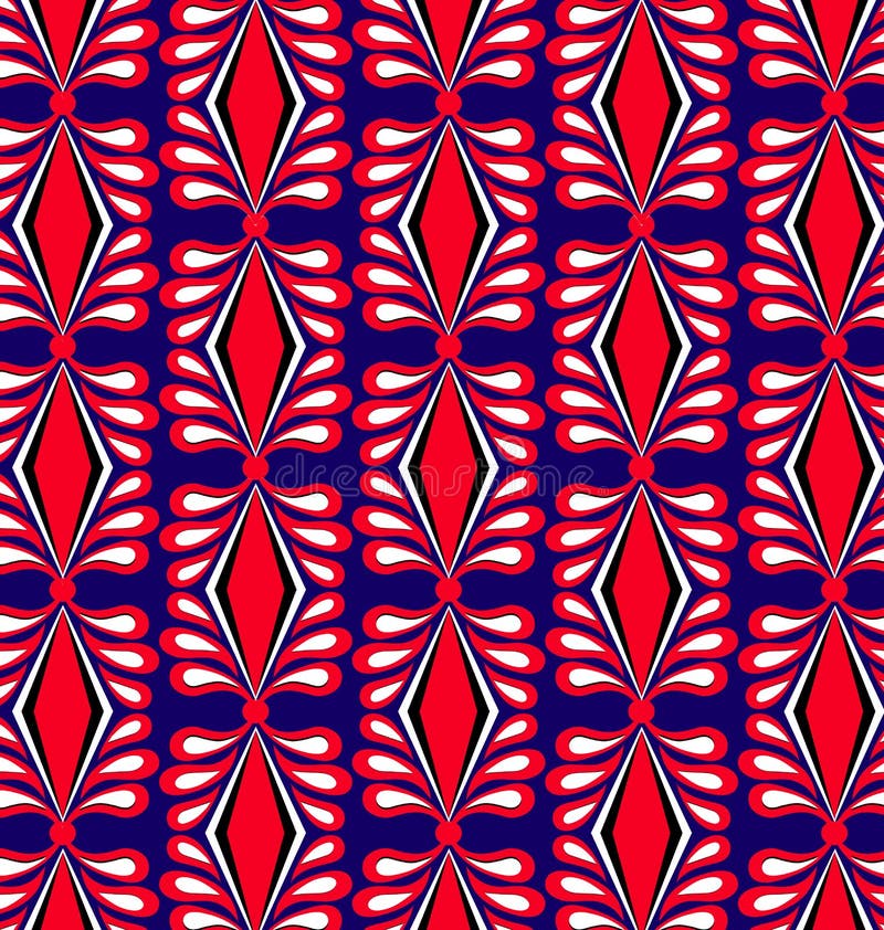 Rayas Rojas Y Azules Del Modelo Ilustración del Vector - Ilustración de ...