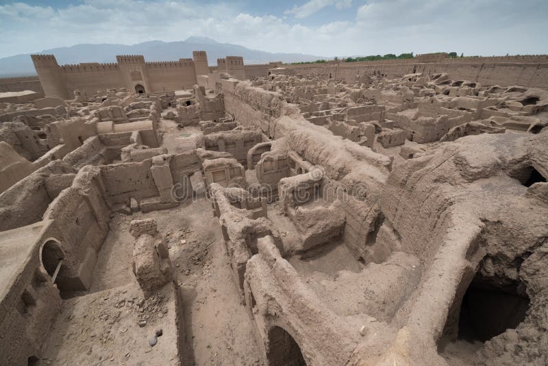Rayen Castle Arg-e Rayen in Persian, Iran Stock Image - Image of castle ...