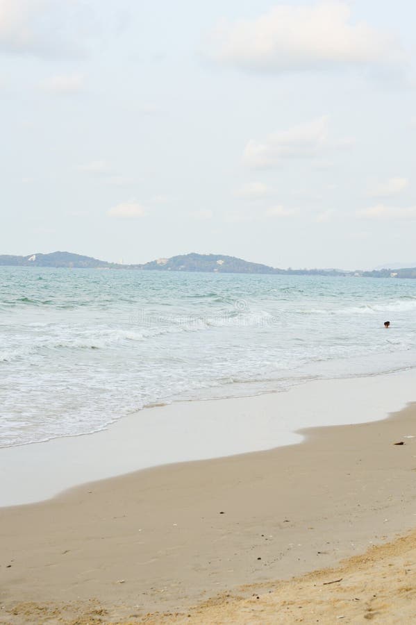 Rayong beach stock image. Image of sand, nature, waves - 57275699