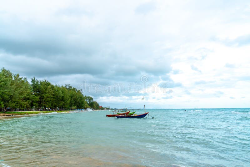 Rayong beach in thailand stock image. Image of rock - 149631075