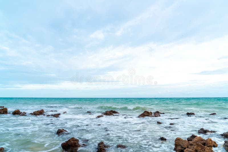 Rayong beach in thailand stock photo. Image of scenery - 158425780