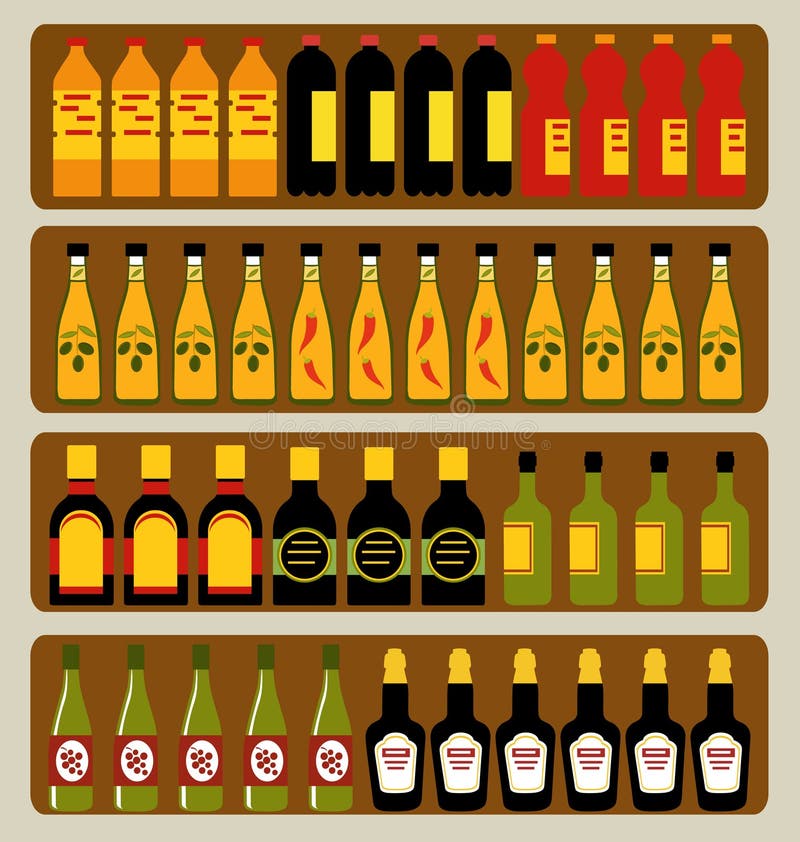 Rayons de magasin illustration de vecteur. Illustration du système ...