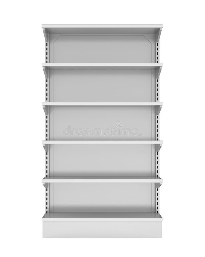 Rayons De Magasin Vides D'isolement Illustration Stock - Illustration ...