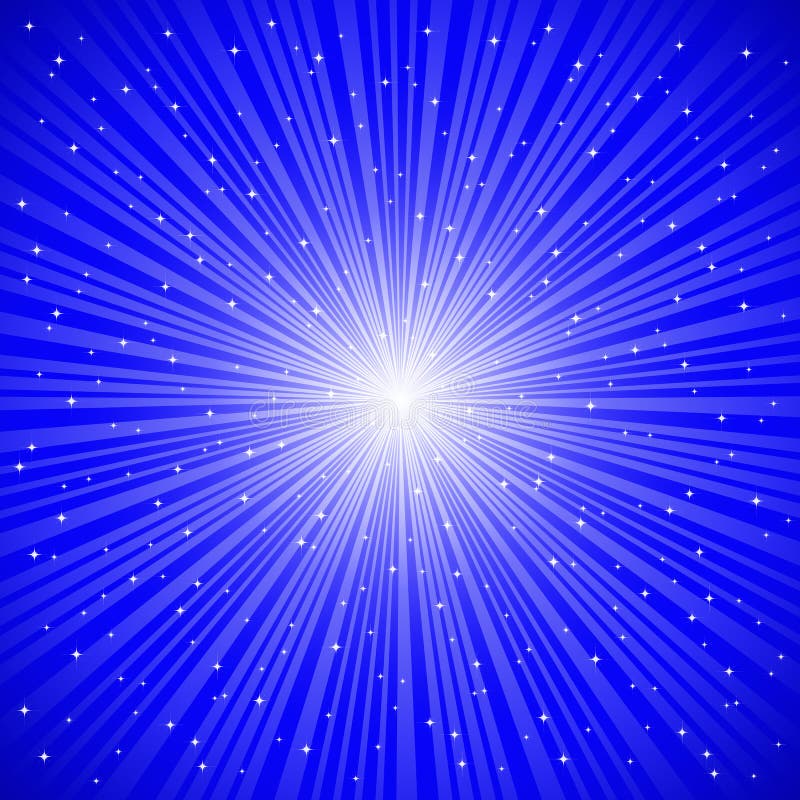 Rayos Azules De La Luz Y De Las Estrellas Ilustración del Vector ...