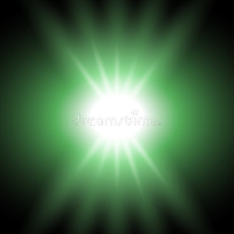 Rayos De La Luz, Color Verde Ilustración del Vector - Ilustración de ...