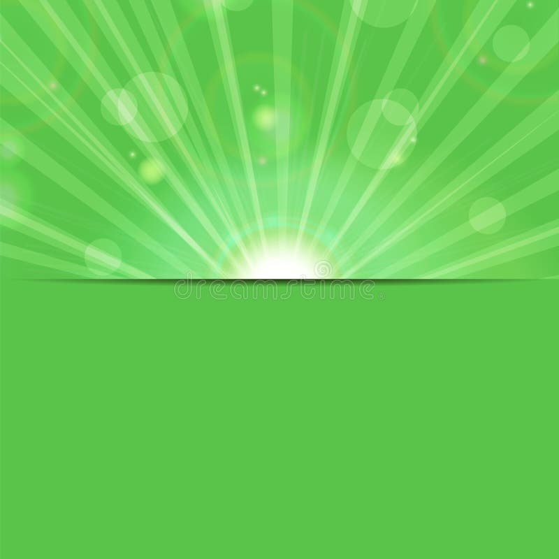 Rayos De Sol En Un Fondo Verde Ilustración del Vector - Ilustración de ...