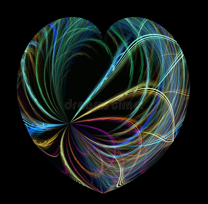 Rayos del color. Corazón stock de ilustración. Ilustración de extracto ...