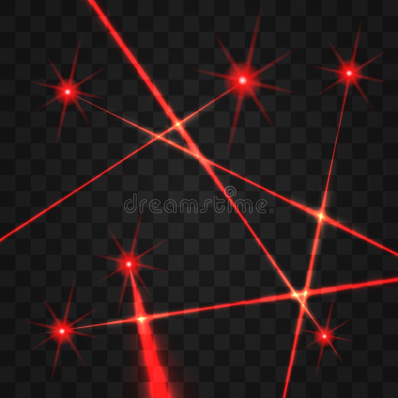 Sistema De Rayos Laser Rojos Rayo Ligero Rojo Ejemplo Del Vector ...
