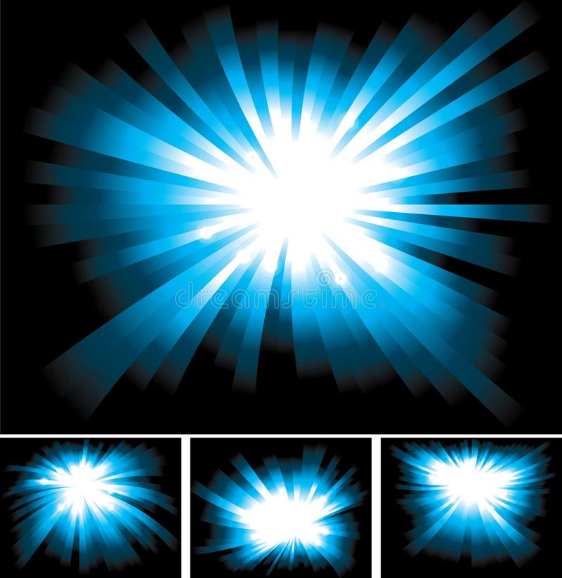 Rayos Ligeros Azules Shinning Brillantes Ilustración del Vector ...