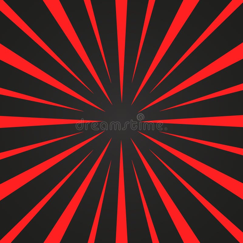 Rayos Rojos Y Negros De La Explosión Ilustración del Vector ...